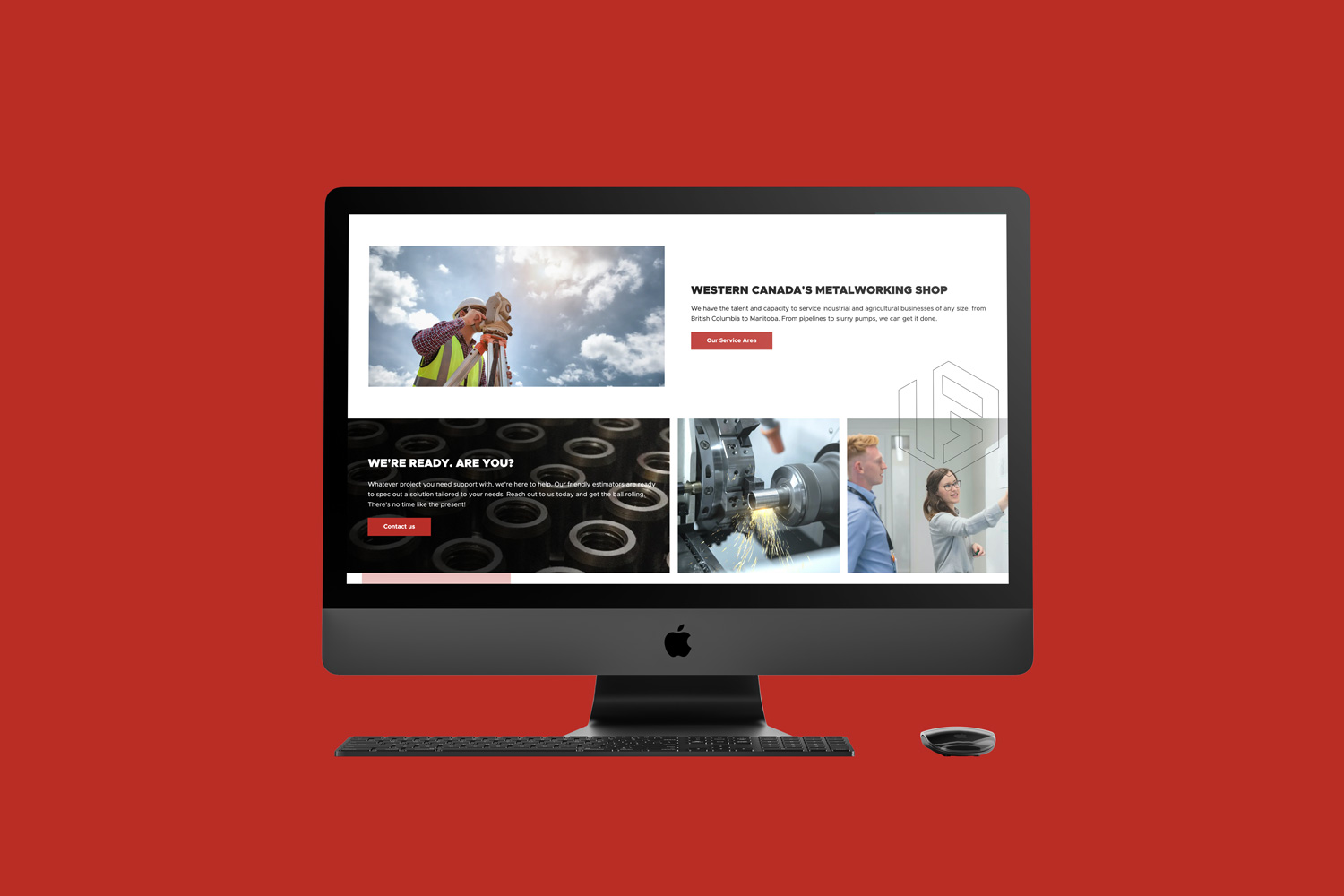 Modern and strong website look for metal fabrication leader